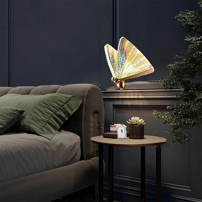 Цветные люстры с бабочкой, LED, 6W
