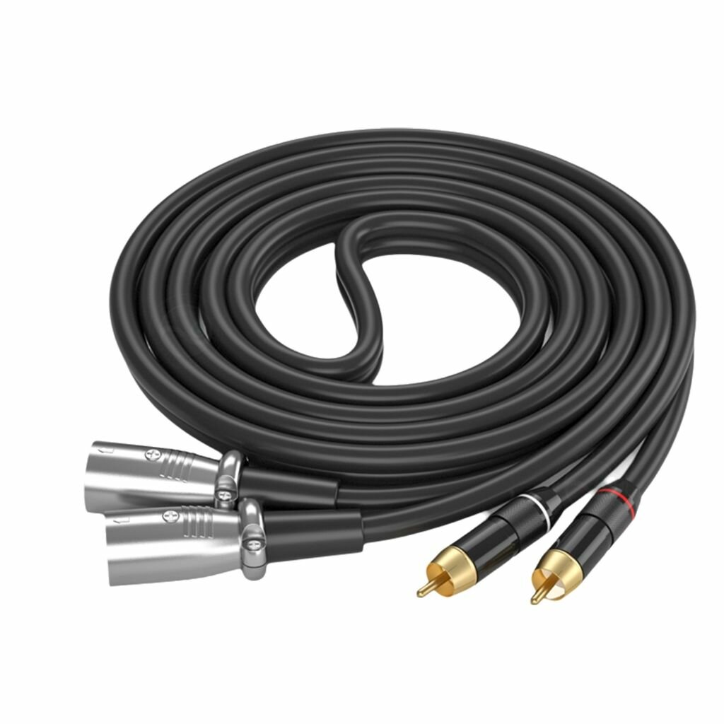Аудиокабель Dual RCA male-dual XLR-1,5 м-кабель dual Lotus cable-dual XLR male черная модель