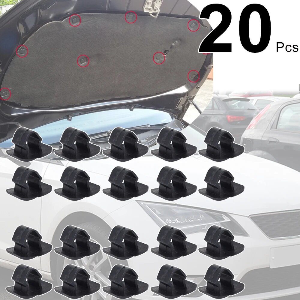 20 шт. для SEAT Leon 2012-2020 Ibiza Exeo Ateca Arona Alhambra, капот двигателя, передний капот, звукоизоляционные заклепки, зажимы