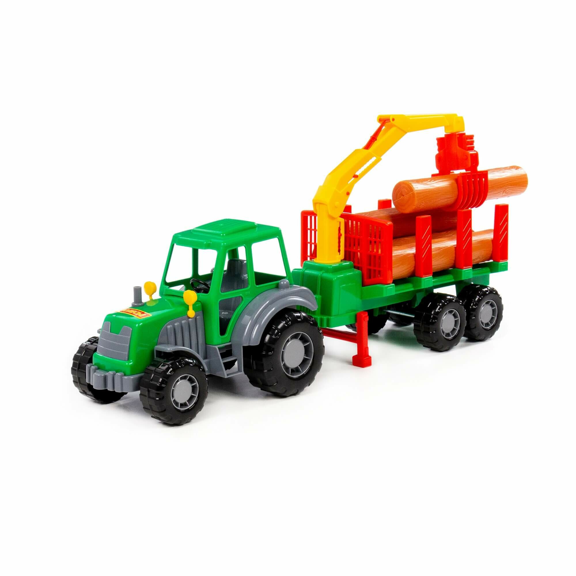 Трактор Полесье Алтай с полуприцепом лесовозом 35370