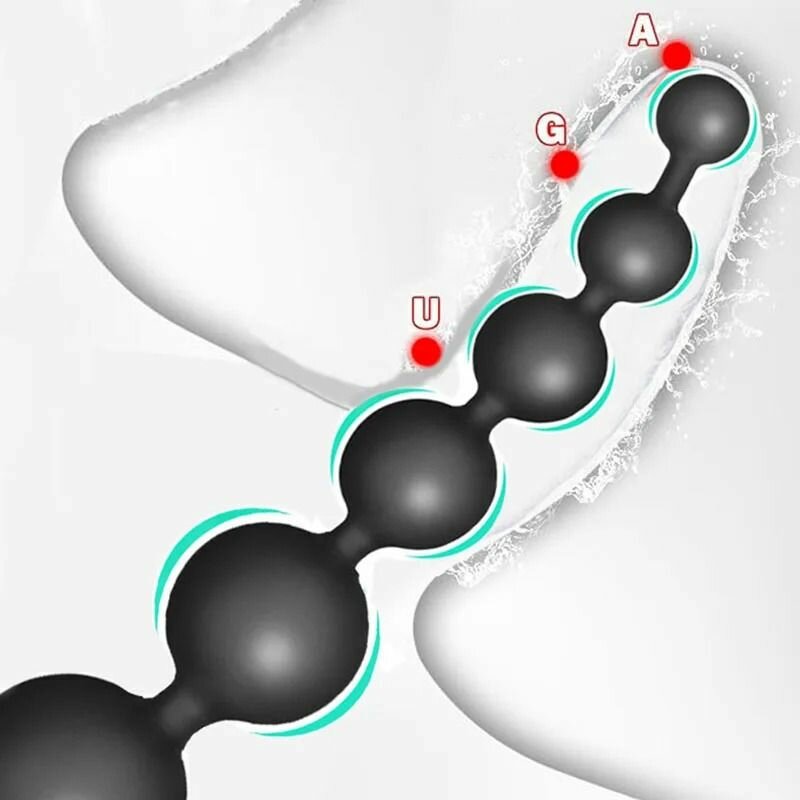 Анальные бусы силиконовые цепочка пробка 325MM 18+