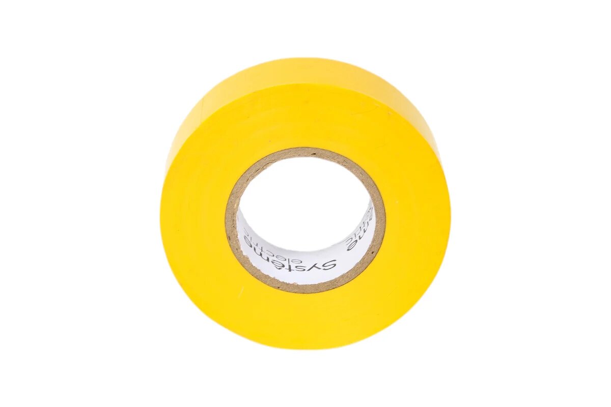 Изолента ПВХ Systeme Electric 19 мм x 20 м, толщина 0.13 мм, жёлтая IMT1920YE