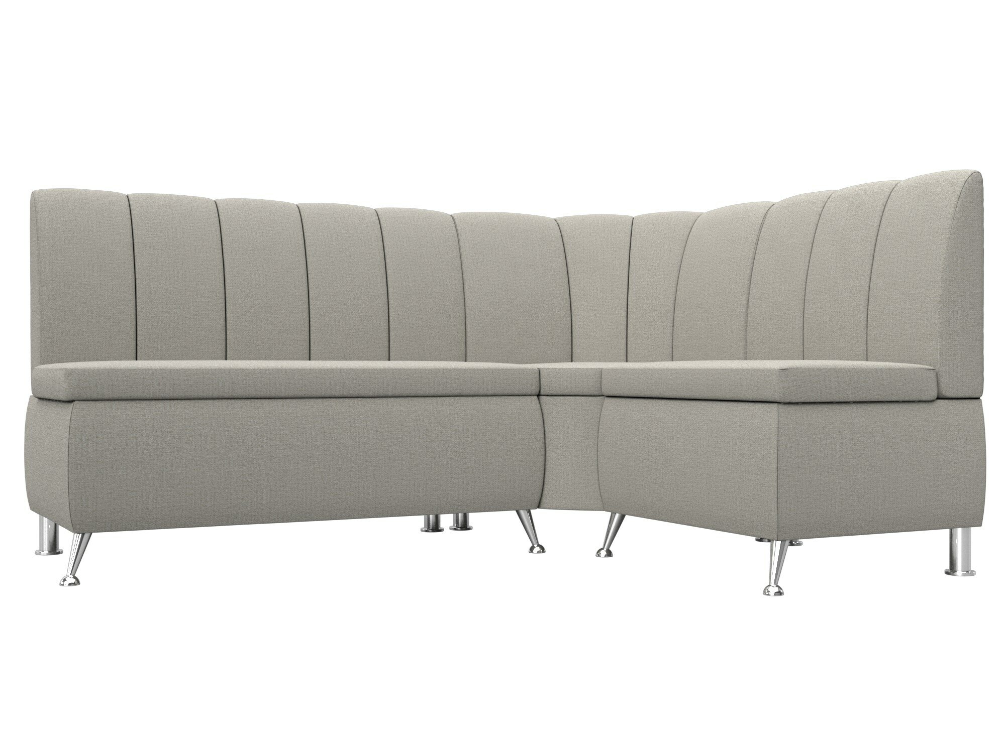 Диван кухонный угловой Кантри, правый угол, 4-местный, размер: 170x88х133см, Рогожка, Амур 02 бежевый