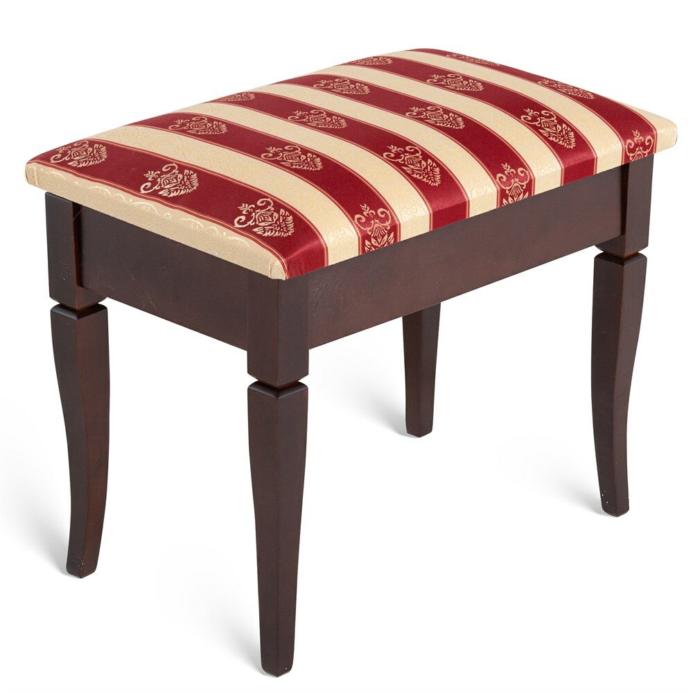МБЛ Банкетка Ретро М с ящиком средне-коричневый, ткань полоса бордо средне-коричневый, ткань полоса бордо
