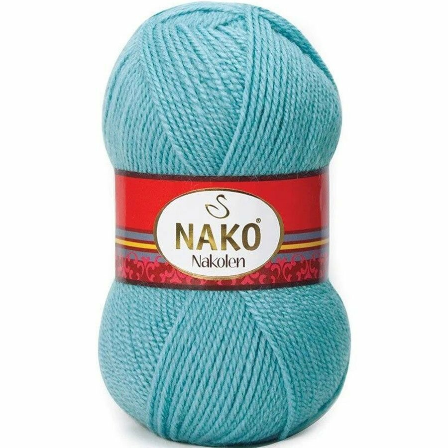 Пряжа Nako NAKOLEN 2837 п. бирюза (5 мотков)
