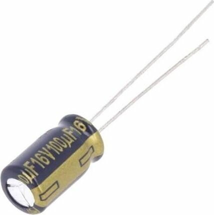 Конденсатор PANASONIC EEUFC1C101 Конденсатор электролитический THT 100мкФ 16В 6,3x11,2мм P2,5 1шт