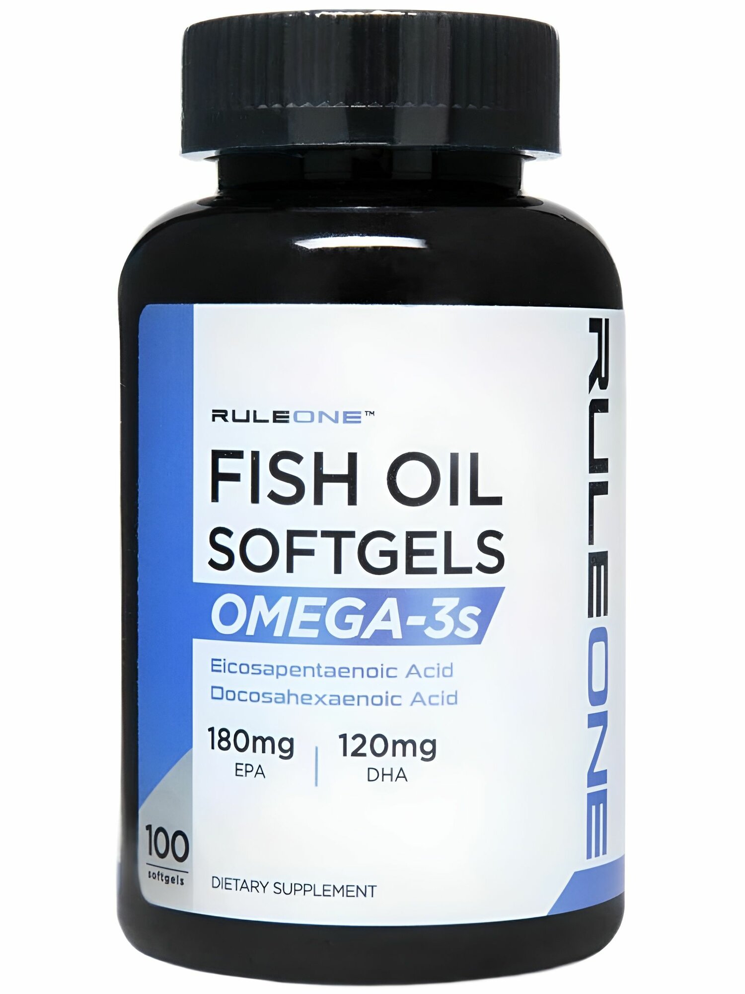 Омега 3 Rule One рыбий жир 1000 мг 100 капсул, для здоровья сердца, сосудов и зрения