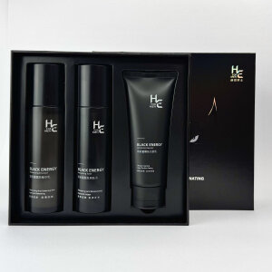 Набор для ухода за кожей (сыворотка, спрей-тоник очищающее средство), НЕ for men BLACK ENERGY REJUVENATING SKIN CARE SET