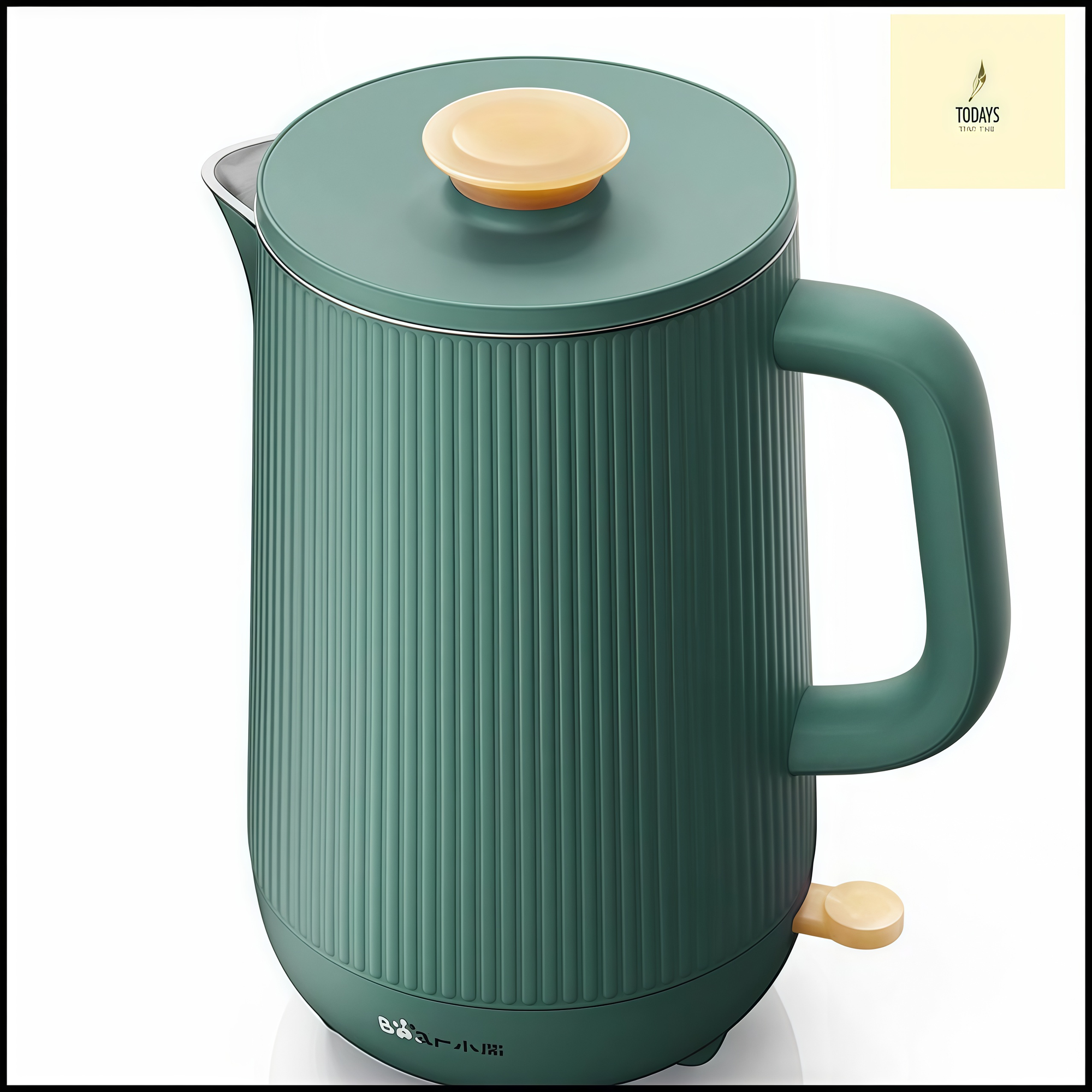 Чайник электрический, керамический, 1500Вт, с подсветкой, автоотключение, зелёный