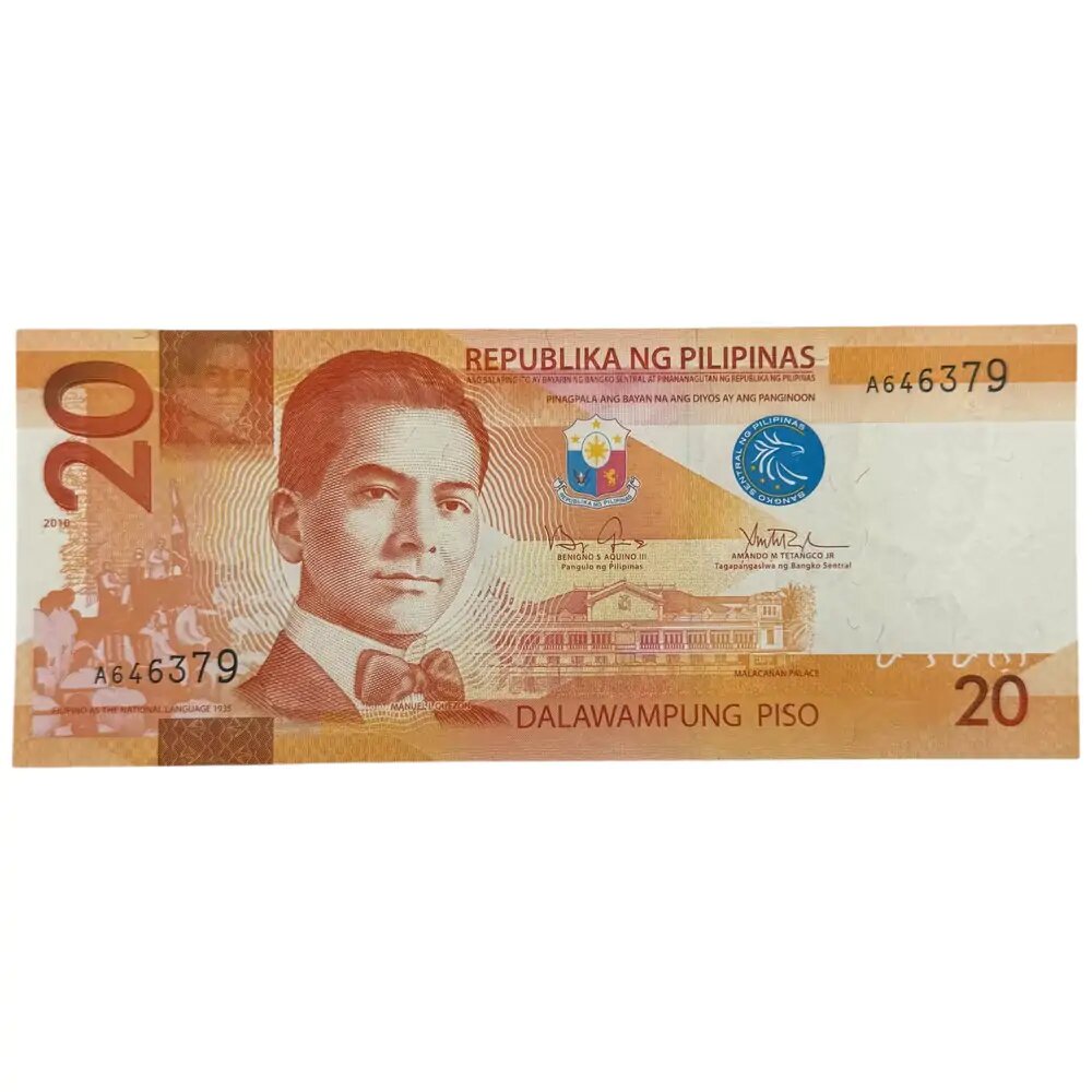 Филиппины 20 песо 2010 г. (Подпись №19 B. S. Aquino III, A. M. Tetangco) (Серия A)