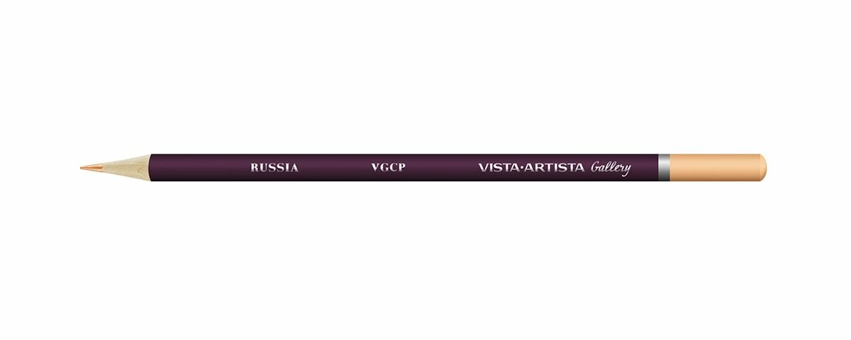 Карандаш 6 штук цветной художественный "VISTA-ARTISTA" "Gallery" VGCP заточенный 212 Охра светлая (Ochre light)