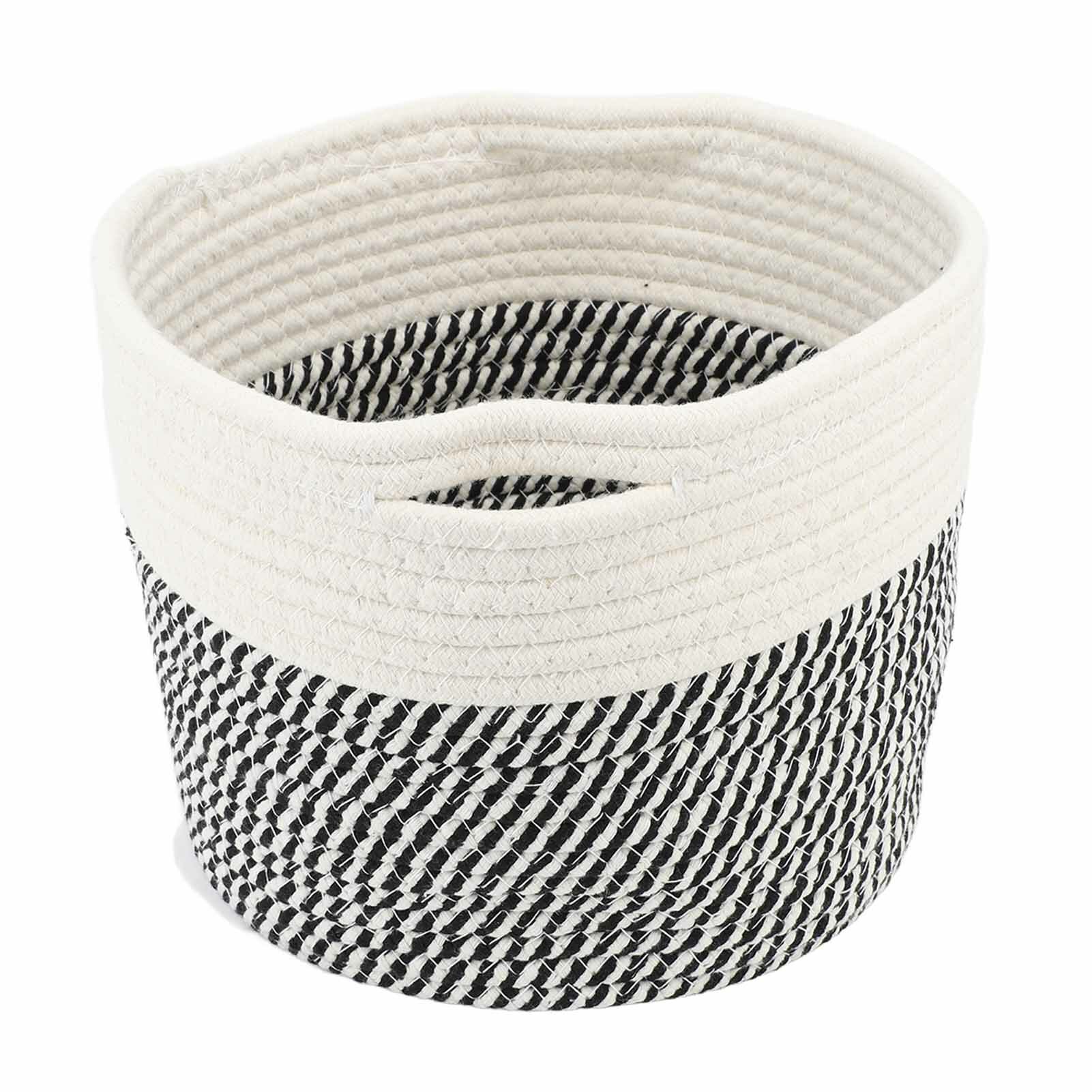 Складная корзина для белья Многоцелевая большая вместительная хлопково-льняная складная корзина для белья для дома Спальня Белый, черный Белый 20x15 см / 7,9x5,9 дюйма