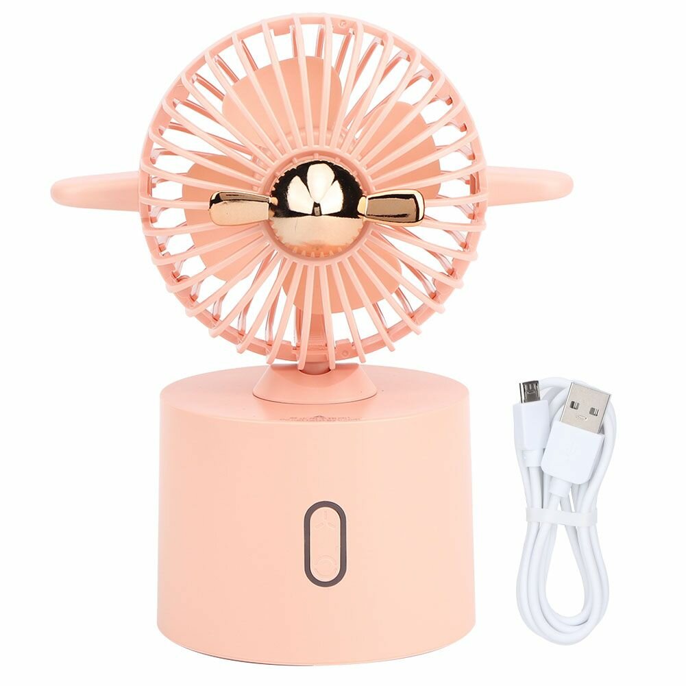 Инновационный настольный мини-портативный вентилятор в форме самолета с зарядкой через USB для домашнего офиса UsePink