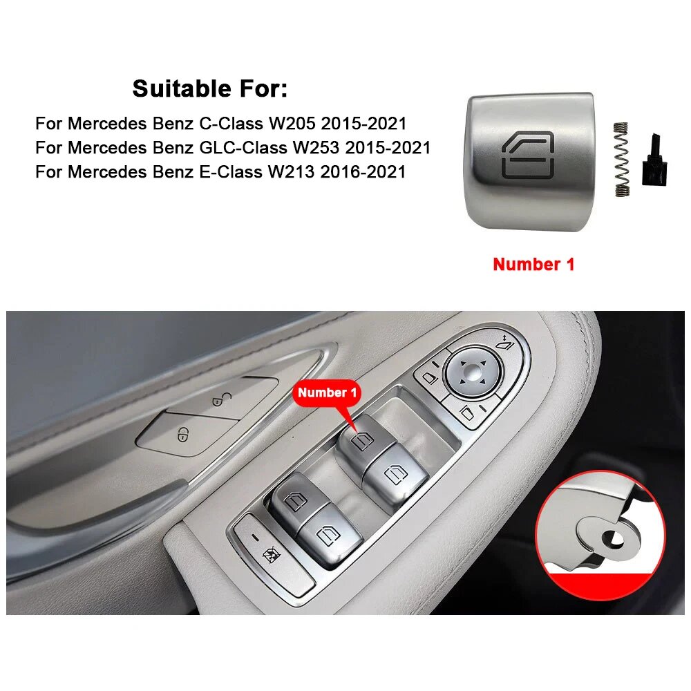 Переключатель стеклоподъемника Mercedes C/E/GLC, Color: Number 1