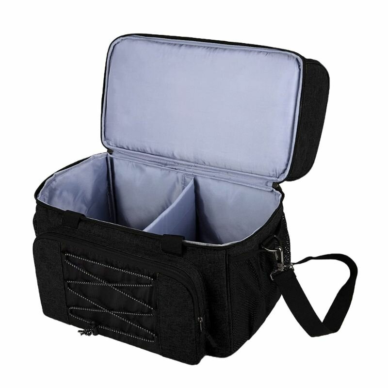 Сумка для боулинга большой вместимости с мягкой ручкой и держателем для шара, Черный