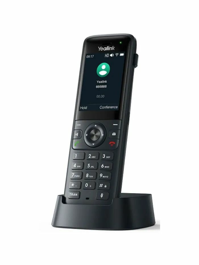 Телефон SIP Yealink AX83H экран 2.4", Wi-Fi 6, виброоповещение, Bluetooth, 3.5 mm, Type-C, SNC, звук HD