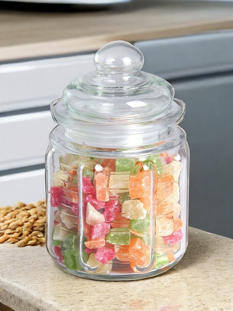 Банка для сыпучих продуктов стекло 300 мл прозрачная