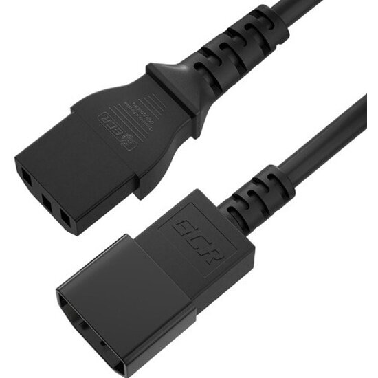Кабель питания Greenconnect PROF удлинитель 3*1,0mm, С13 - С14, 5м. черный
