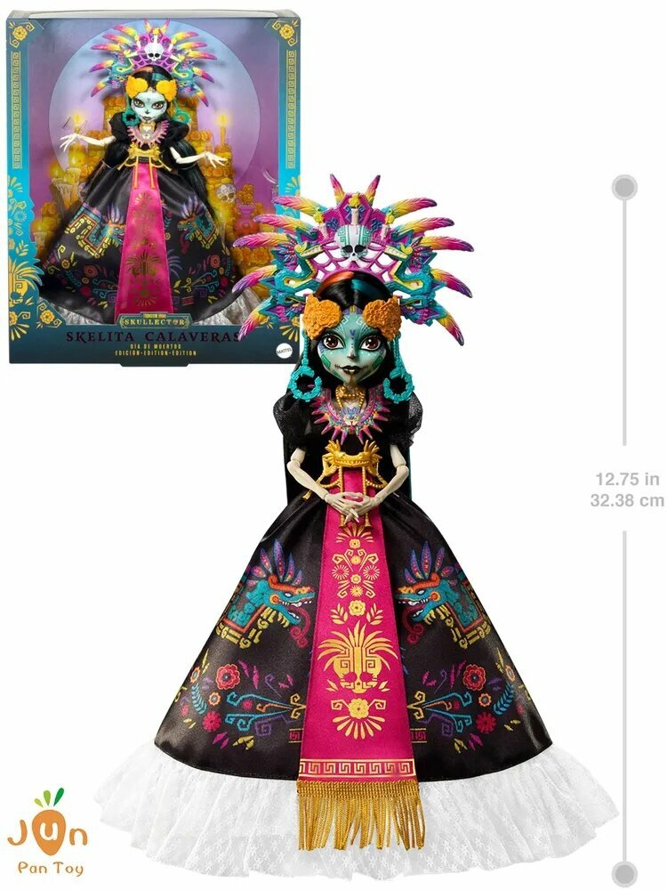 Кукла Монстр Хай 32СМ Mattel Monster High Skelita Calaveras D a de Muertos Doll JDR63 / Детские шарнирные коллекционные куклы, подходящие для модных подарков девочкам на день рождения 2025 Диа де лос
