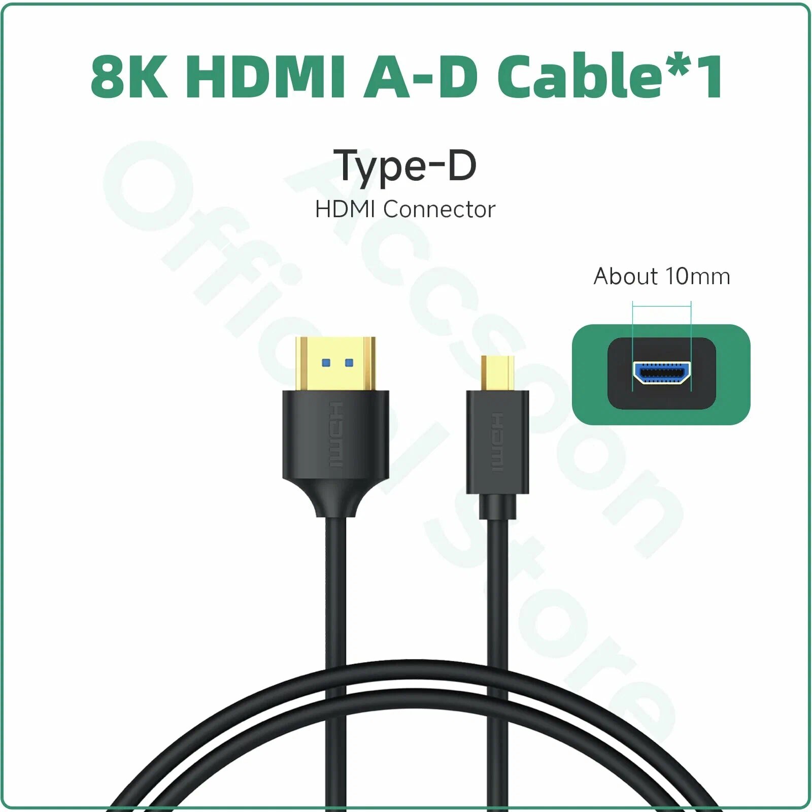 Кабель Accsoon, для фото- и видеотехники, высокое разрешение, HDMI 2.1, 25м