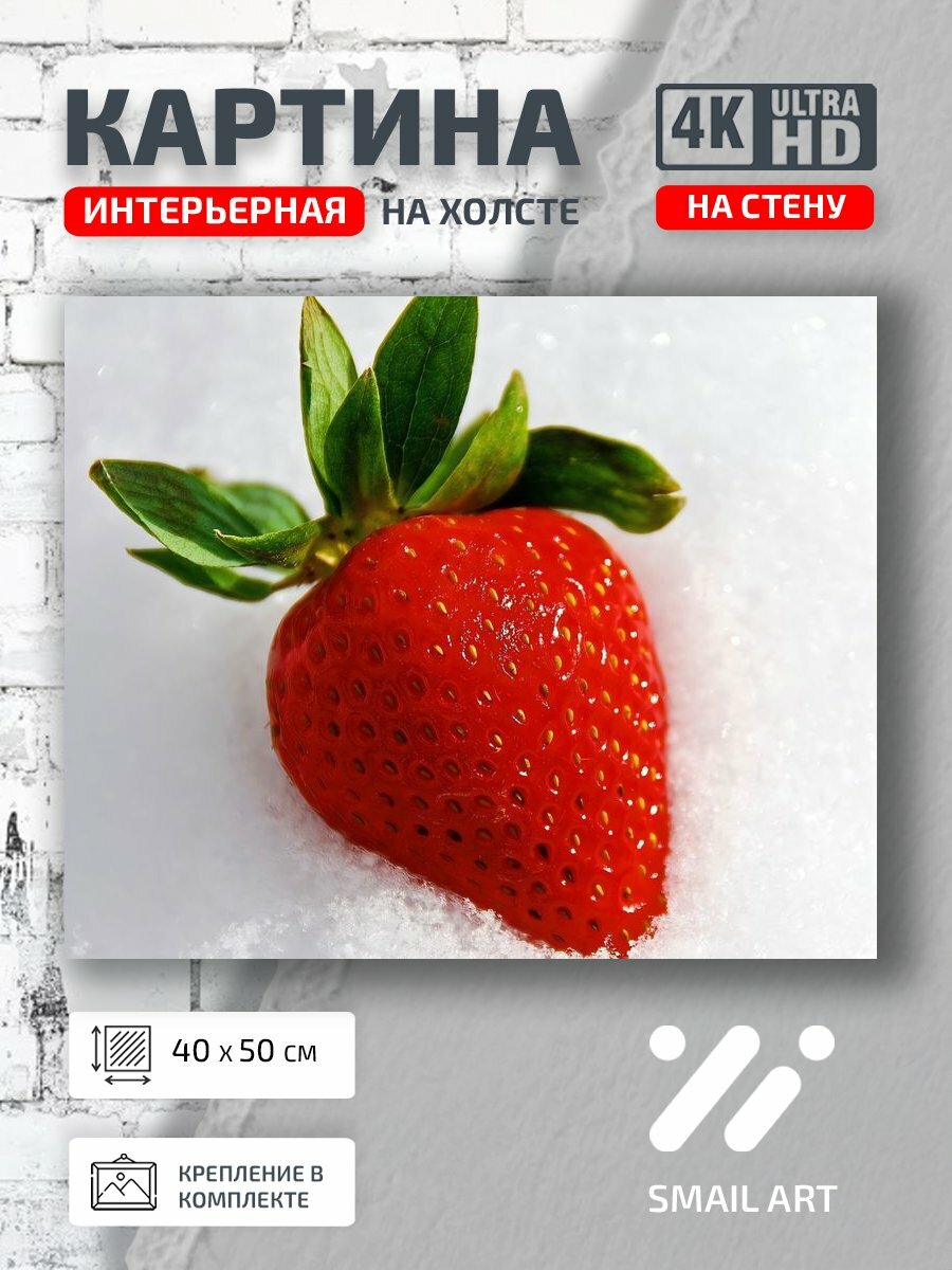 Картина на холсте интерьерная 40 на 50 на стену Сахар sugar для офиса кулинария интерьер