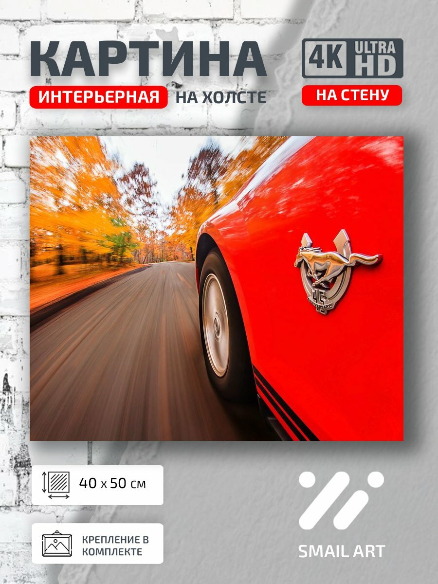 Картина на холсте интерьерная 40 на 50 на стену Автомобиль Car для киномана авто дизайн