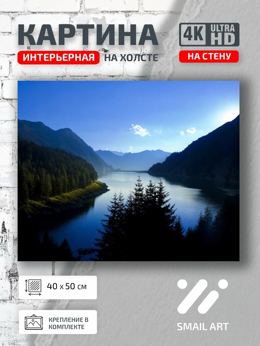 Картина на холсте интерьерная 40 на 50 на стену Гор Landscape для офиса пейзаж интерьер