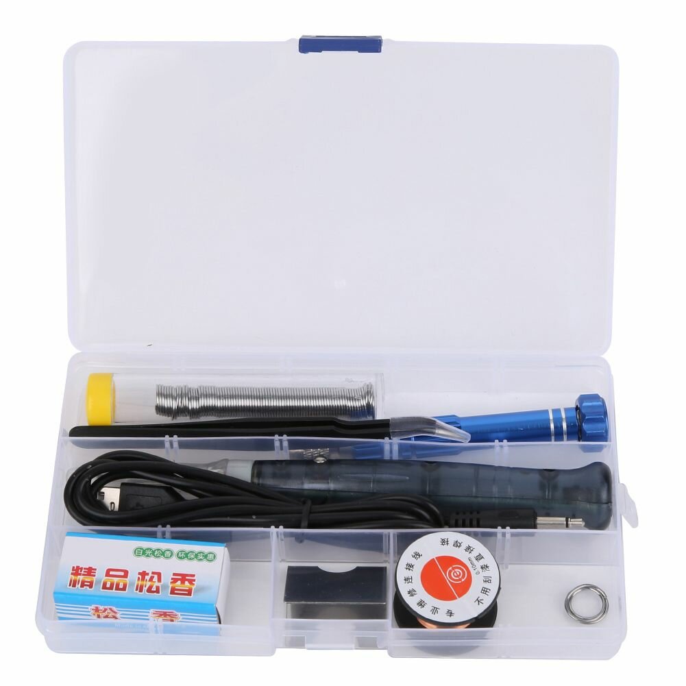 Комплект паяльника, мини-портативный USB-оборудование для ремонта сварки, коробка, наконечник для ручки с электроприводом