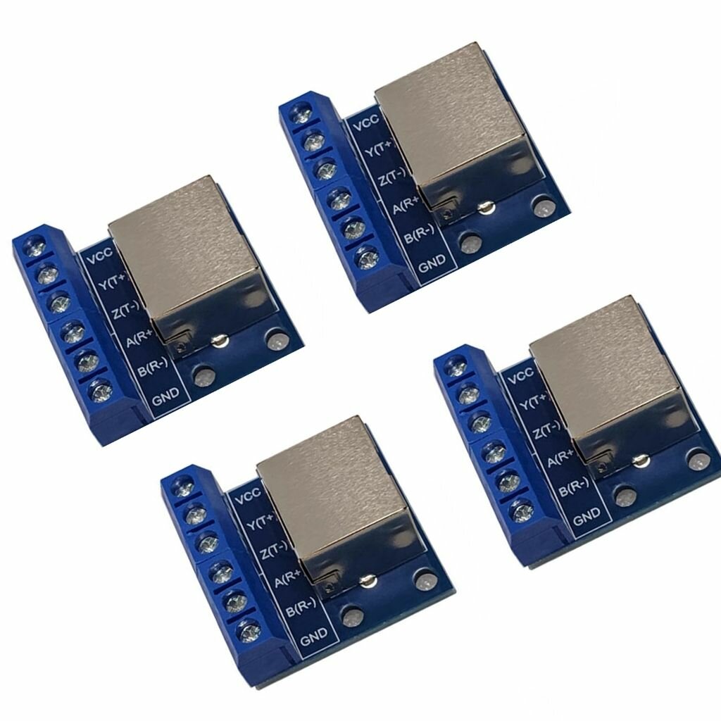 4 порта локальной сети Ethernet RJ45 разъем-розетка для вывода сигнала плата адаптера 6Pin