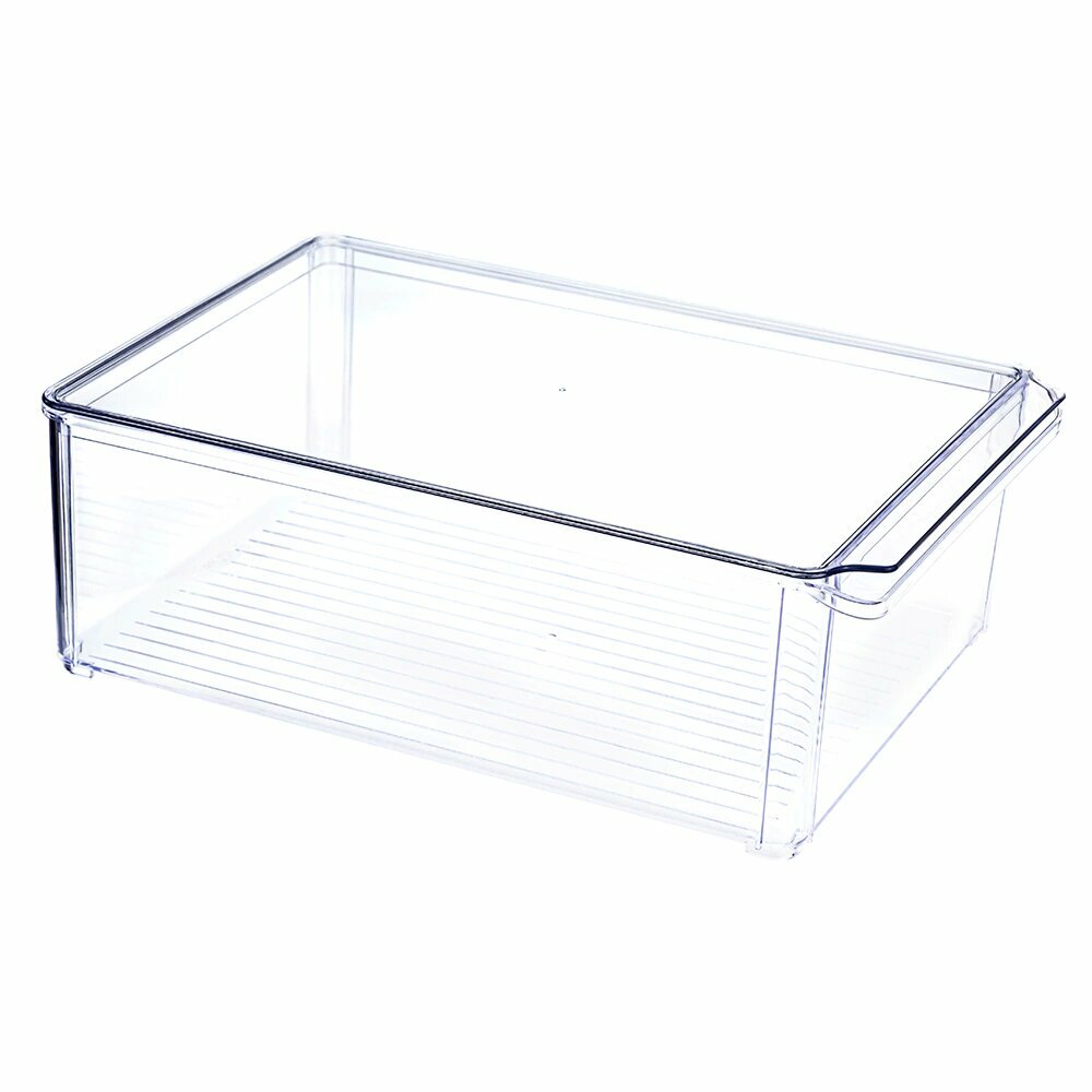 Органайзер с крышкой для холодильника IDEA, прозрачный, пластик, 30 x 20 x 10 см