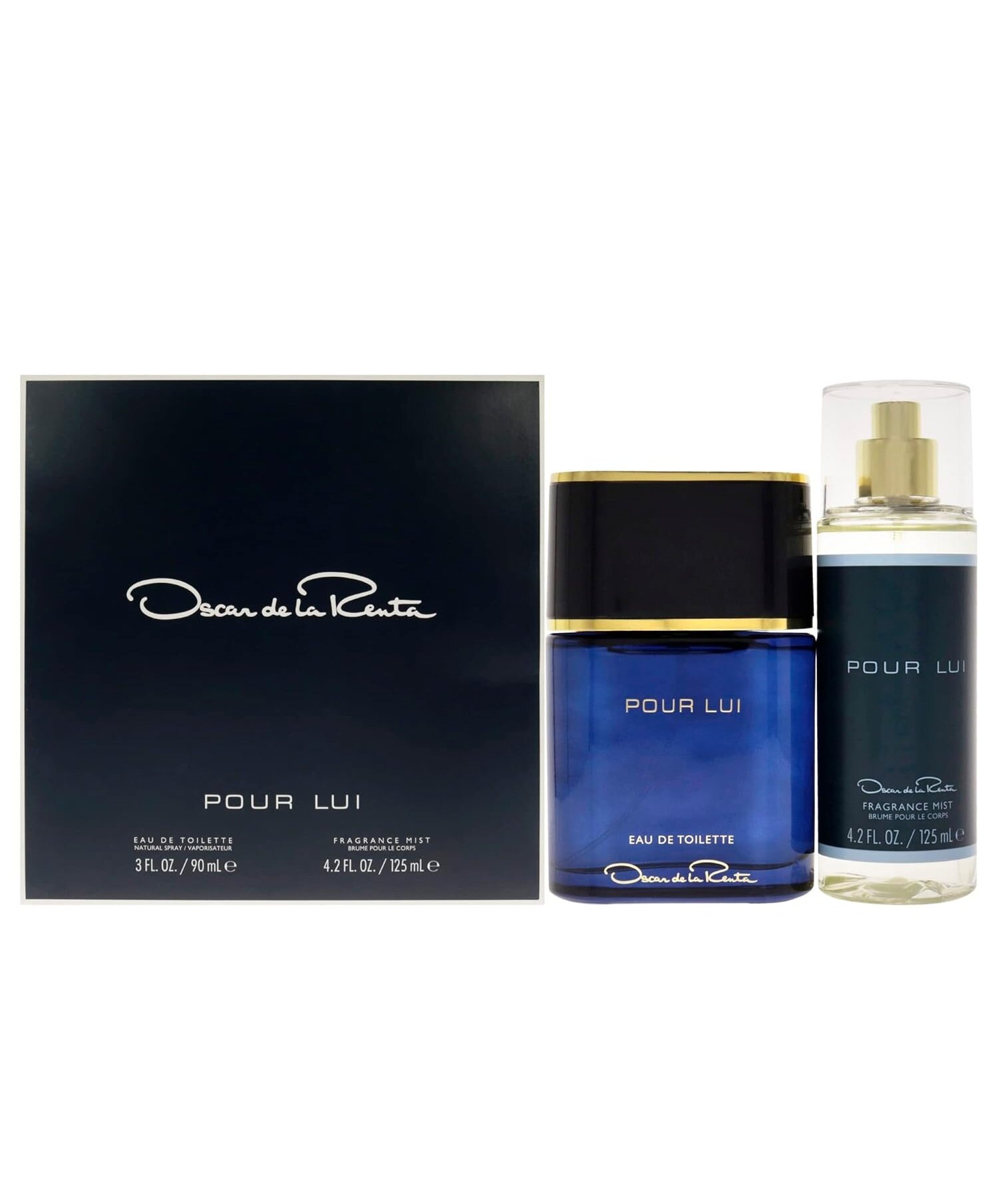 Набор подарочный мужской Oscar de la Renta Pour Lui, Туалетная вода 90 мл, Парфюмированный спрей для тела 125 мл