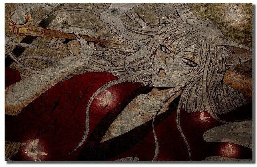 Картина интерьерная на рельефной доске, рисунок Аниме Очень приятно Бог 6002 Г