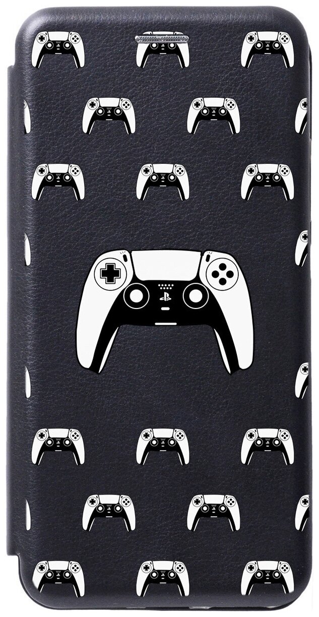 Чехол-книжка Controller Pattern на Xiaomi Redmi 6 / Сяоми Редми 6с 3D эффектом черный