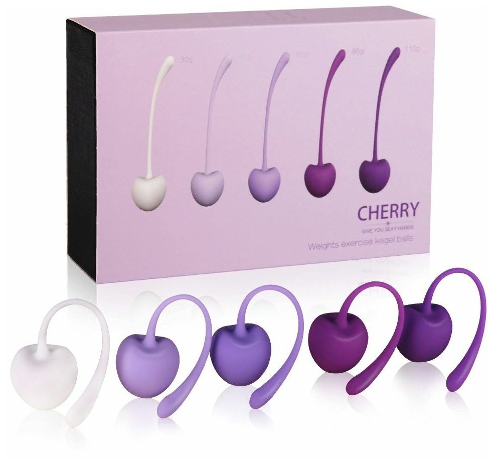 Вагинальные шарики для укрепления мышц влагалища 5 штук Вес: 30 г/40 г/60 г/85 г/110 г.