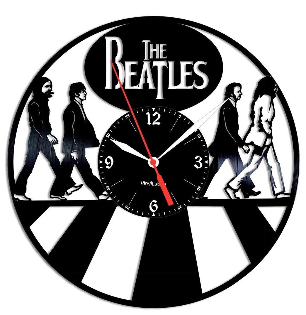 Часы из виниловой пластинки (c) VinylLab Beatles
