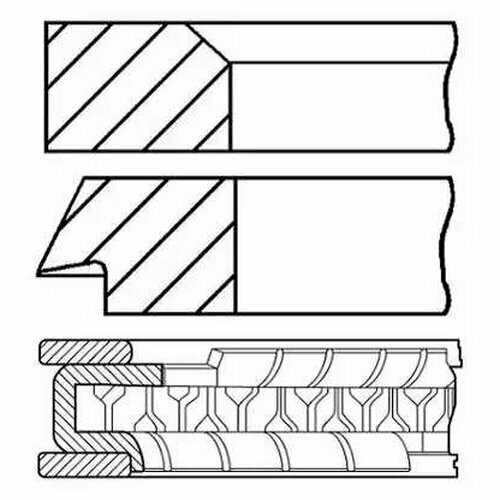Комплект поршневых колец на поршень Goetze 0810420700