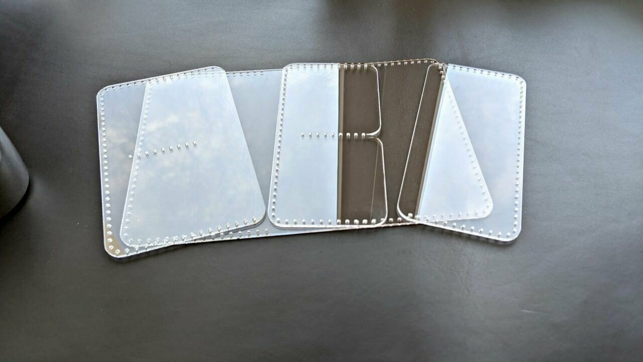 Лекало для шитья кожи из акрила - выкройка Докхолдер Air-Made