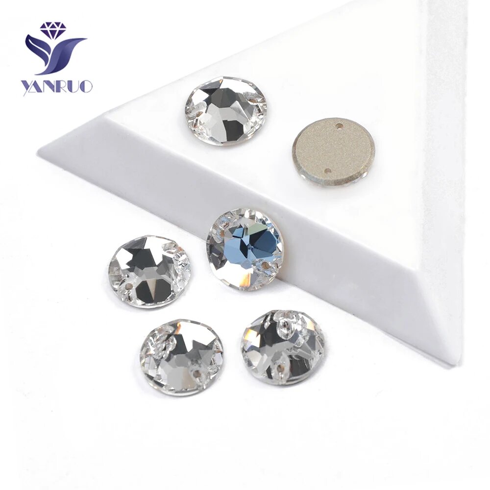Стразы YANRUO 3288 AB стеклянные 16 штук 12mm 24Pcs, Crystal
