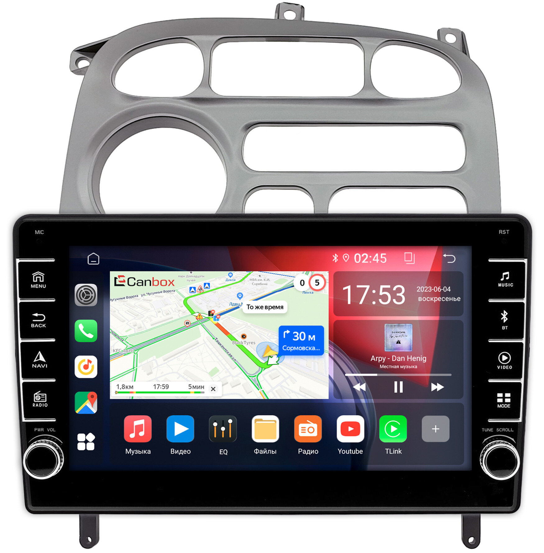 Штатная магнитола Hyundai Starex, H1 2000-2007 (серая) Canbox BGT9-0292 2/32 Android 10 (IPS, DSP, CarPlay)