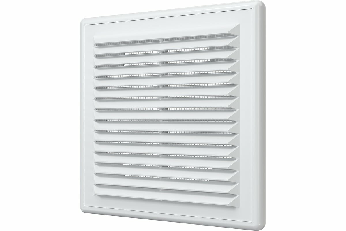 Решетка вентиляционная вытяжная ERA 1515R 233-014, белая, декоративная сетка 150x150 мм