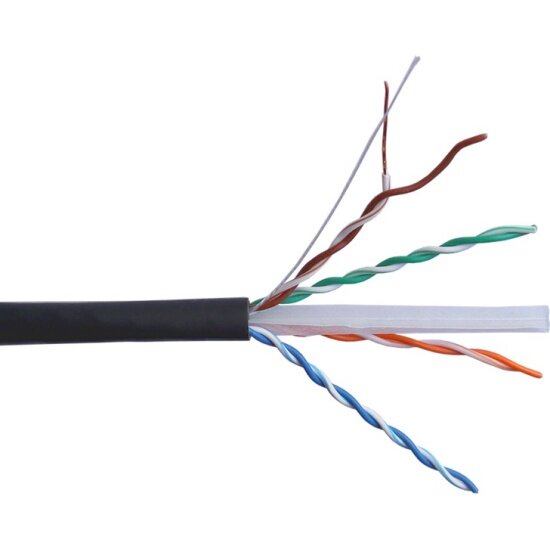 Кабель Lanmaster UTP, 4 пары, Кат. 6, LSZH, универсальный, черный, 305м в кат, TWT-6UTP-UNV