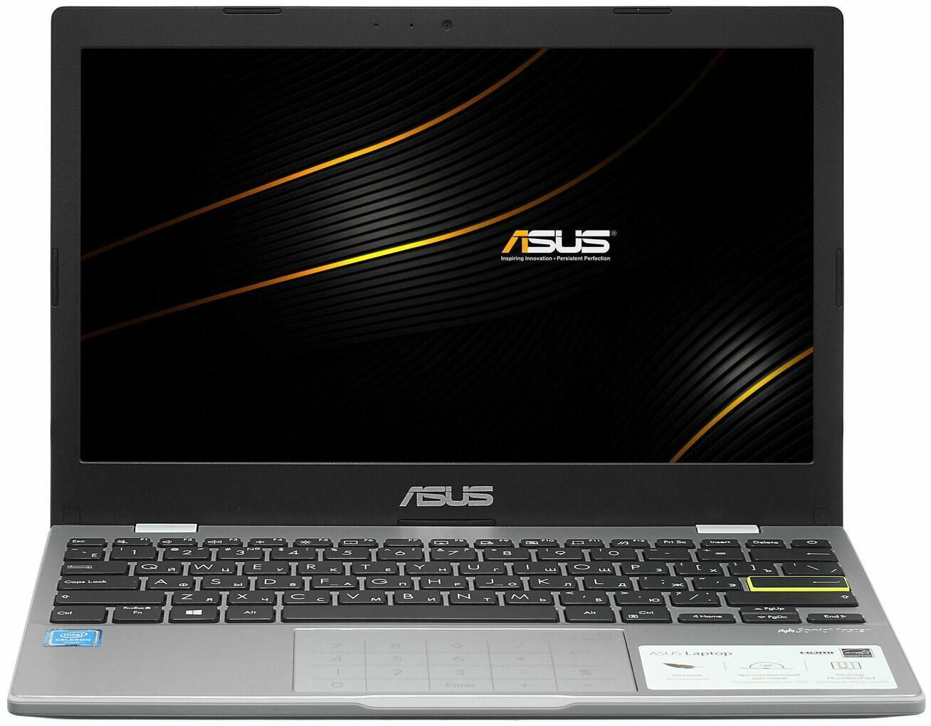 11,6" Ноутбук Asus Laptop E210MA-GJ334T (90NB0R42-M12880) белый - 1366x768, TN, Intel Celeron N4020, ядра: 2 x 1,1 ГГц, 4 ГБ, eMMC 128 ГБ, Intel UHD Graphics 600, Windows 10 Home