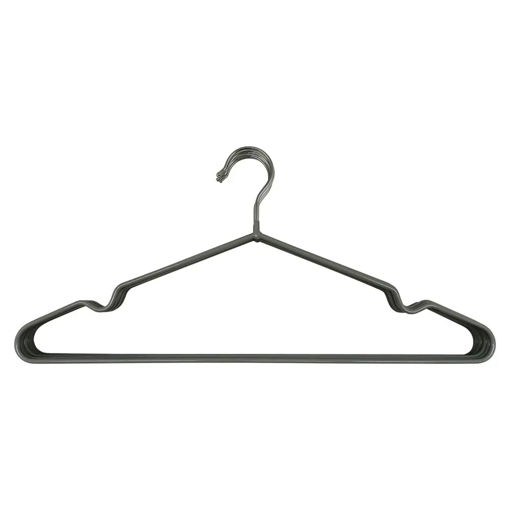 Плечики Spaceo 40.5x18.5x0.3 см металл/ПВХ 8 шт цвет гранит