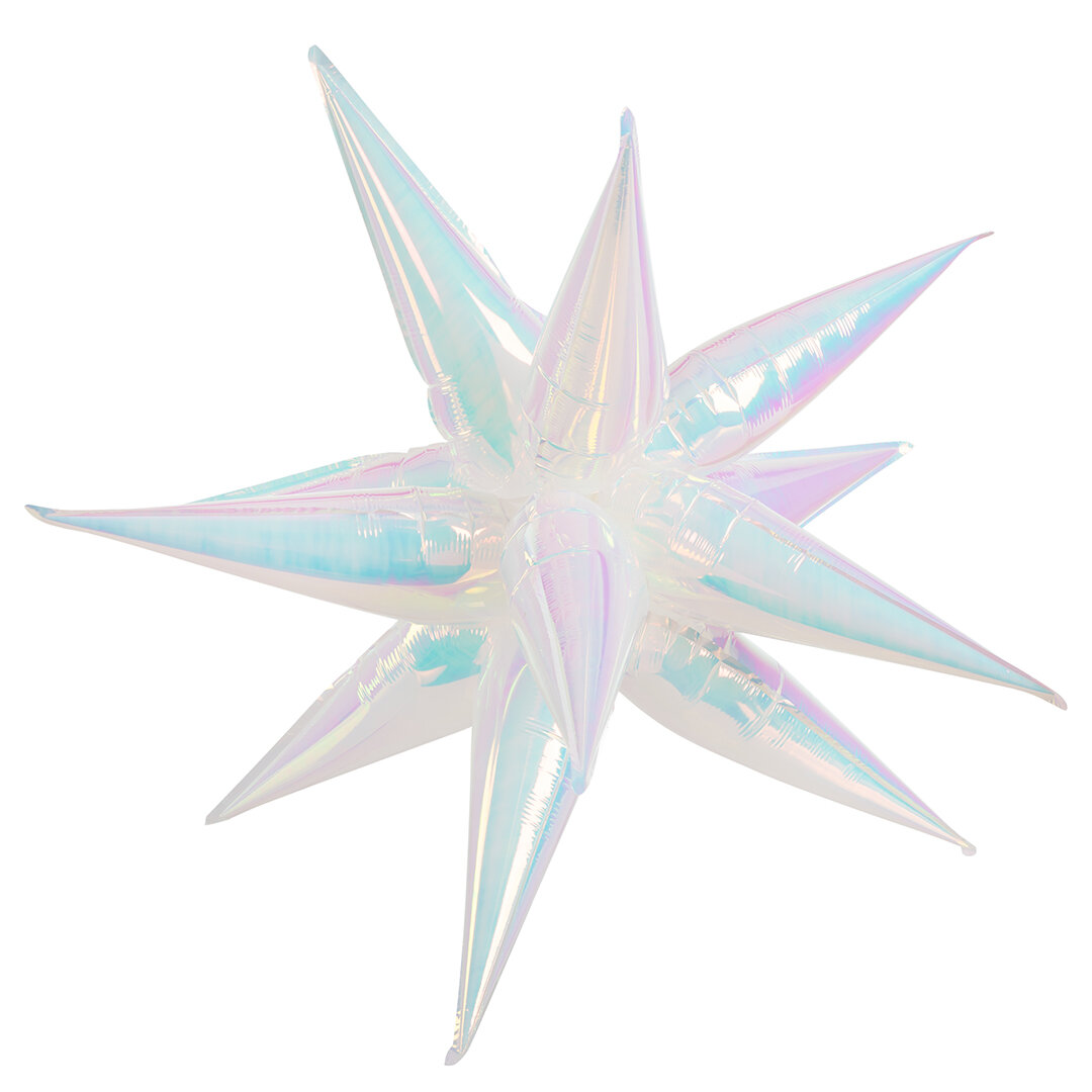 Шар 3D (40'/102 см) Звезда, Составная, Хамелеон, Жемчужный, Перламутр, 1 шт. в уп.