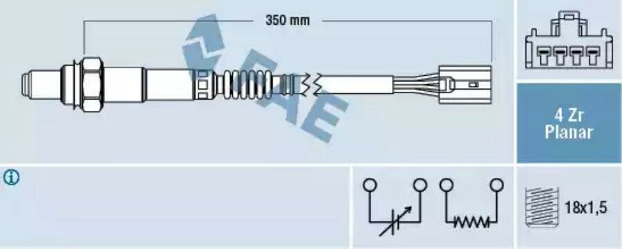 FAE 77451 Лямбда-зонд Mitsubishi ()