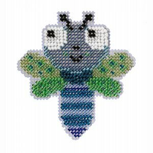 Набор для вышивания крестом и бисером "Стрекоза", 6х7 см, MH21-2214, MILL-HILL