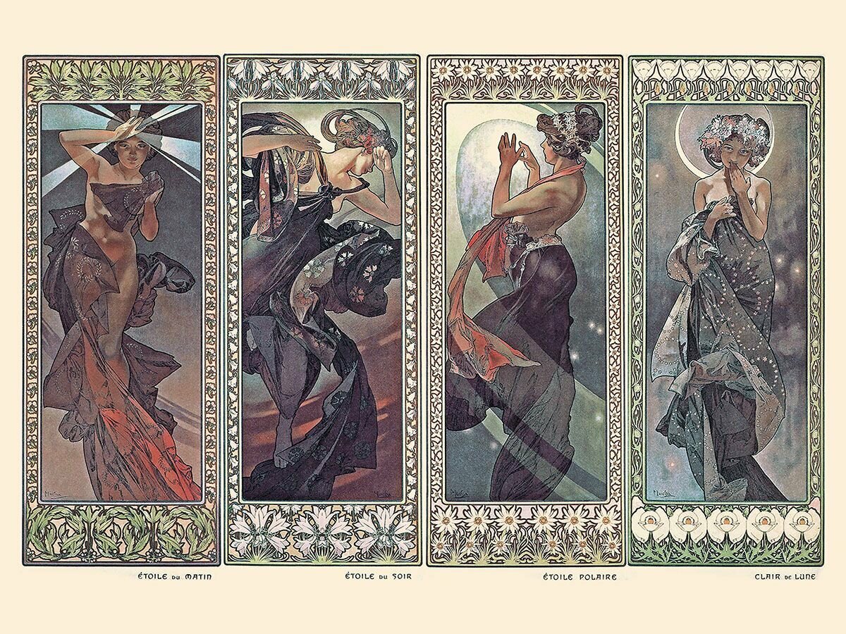 Постер А3. Альфонс Муха. Серия "Звезды".