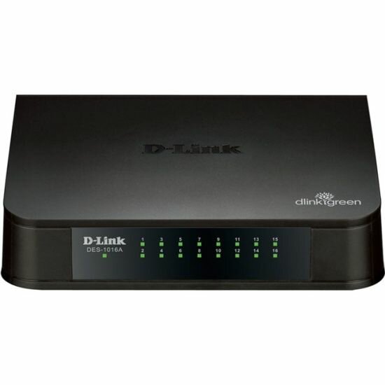 Неуправляемый коммутатор DES-1016A/E2A с 16 портами 10/100Base-TX