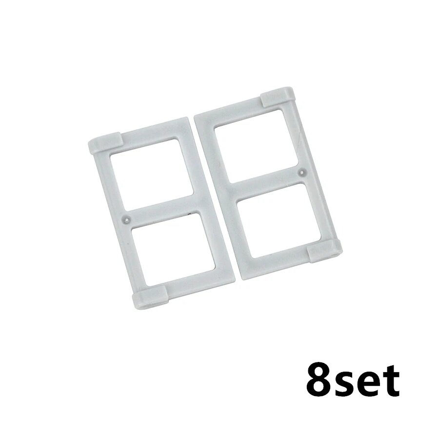 Строительные блоки окна и двери, серые, 8 шт (60608 Gray)