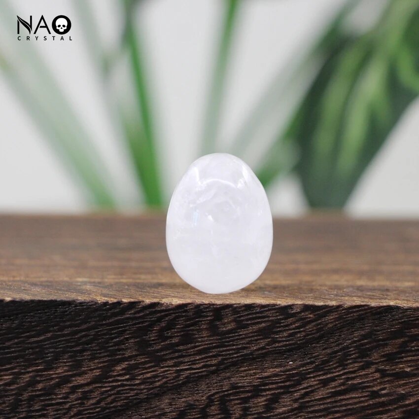 Драгоценный камень яйцо 15x20 мм Белый, White Crystal